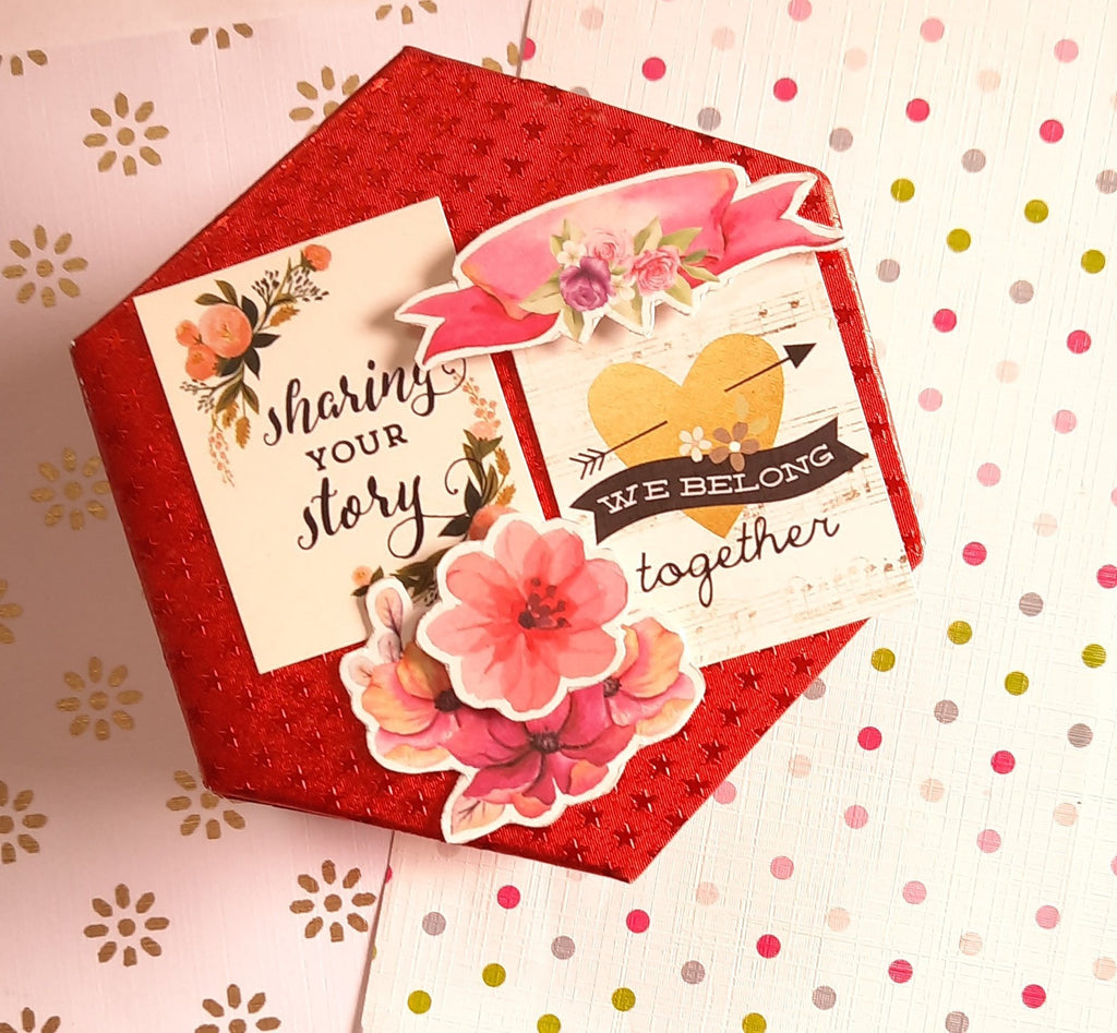 How To Make A Hexagon Scrapbook By Keerthana Arun Rinea