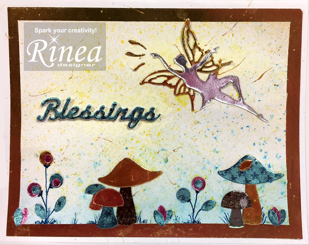 Blessings - A Fairy Garden Greeting Card by Janet