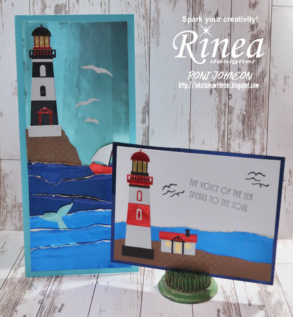 Creating Lighthouse Scene Cards by Roni Johnson – Rinea