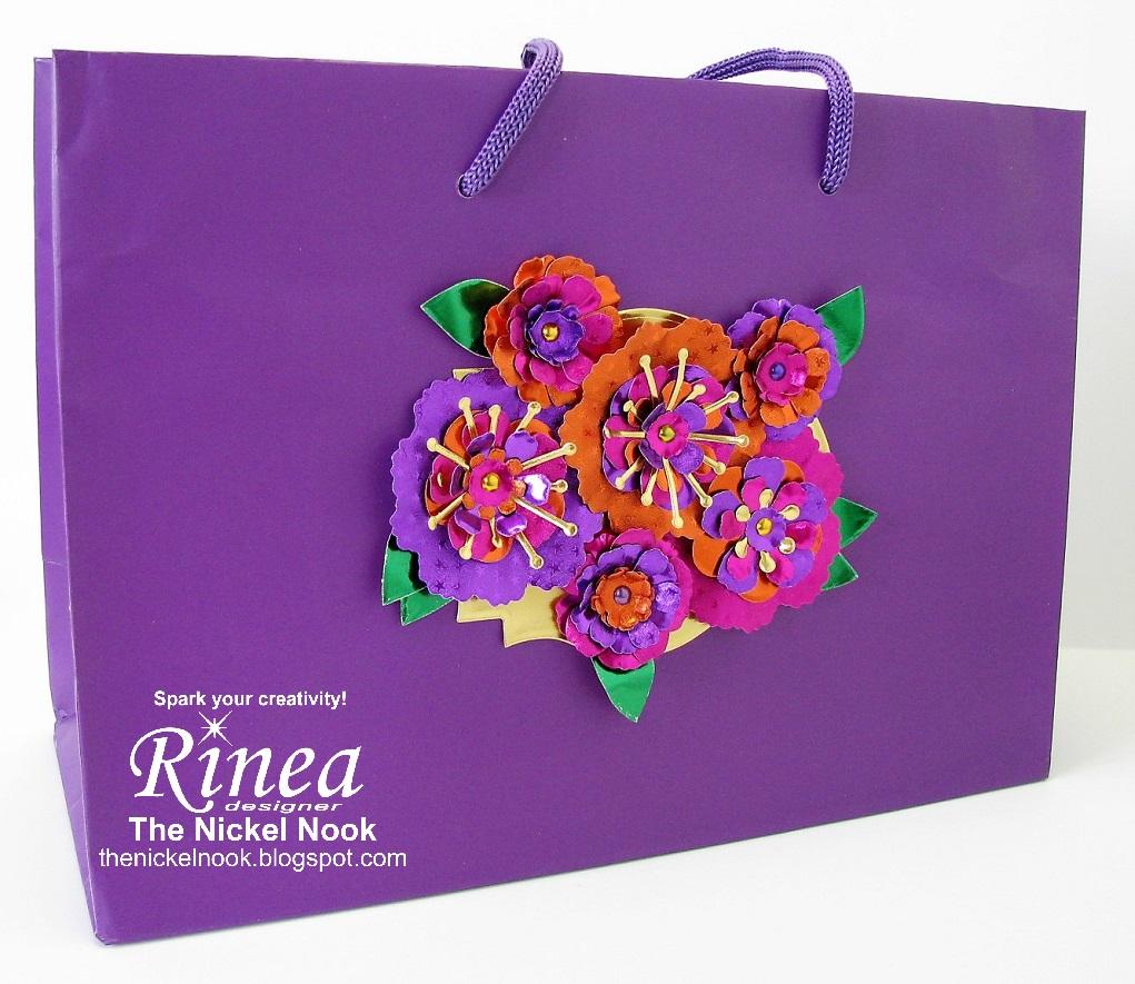 Spring Flower Decorated Bag by Nancy